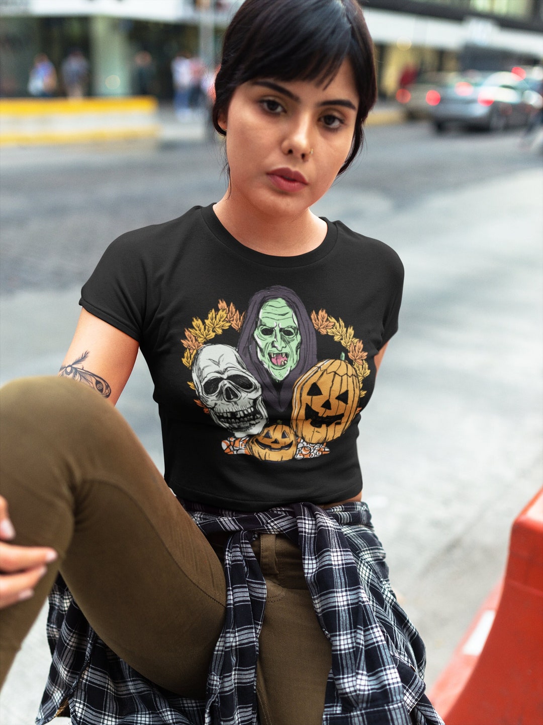 Spooky Halloween Masks Crop Top, Scary Crop Top - Etsy