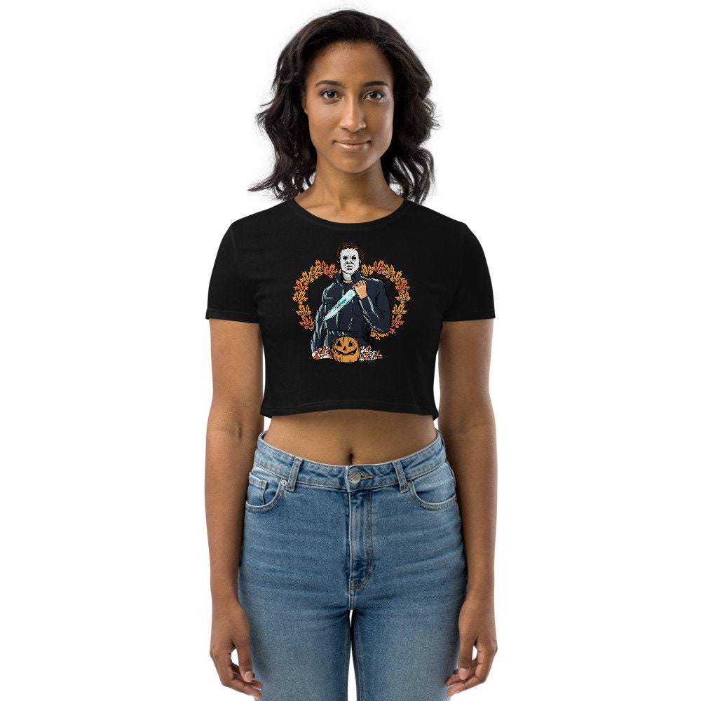 Creppy Crop Top 80s Spooky Crop Top | Etsy