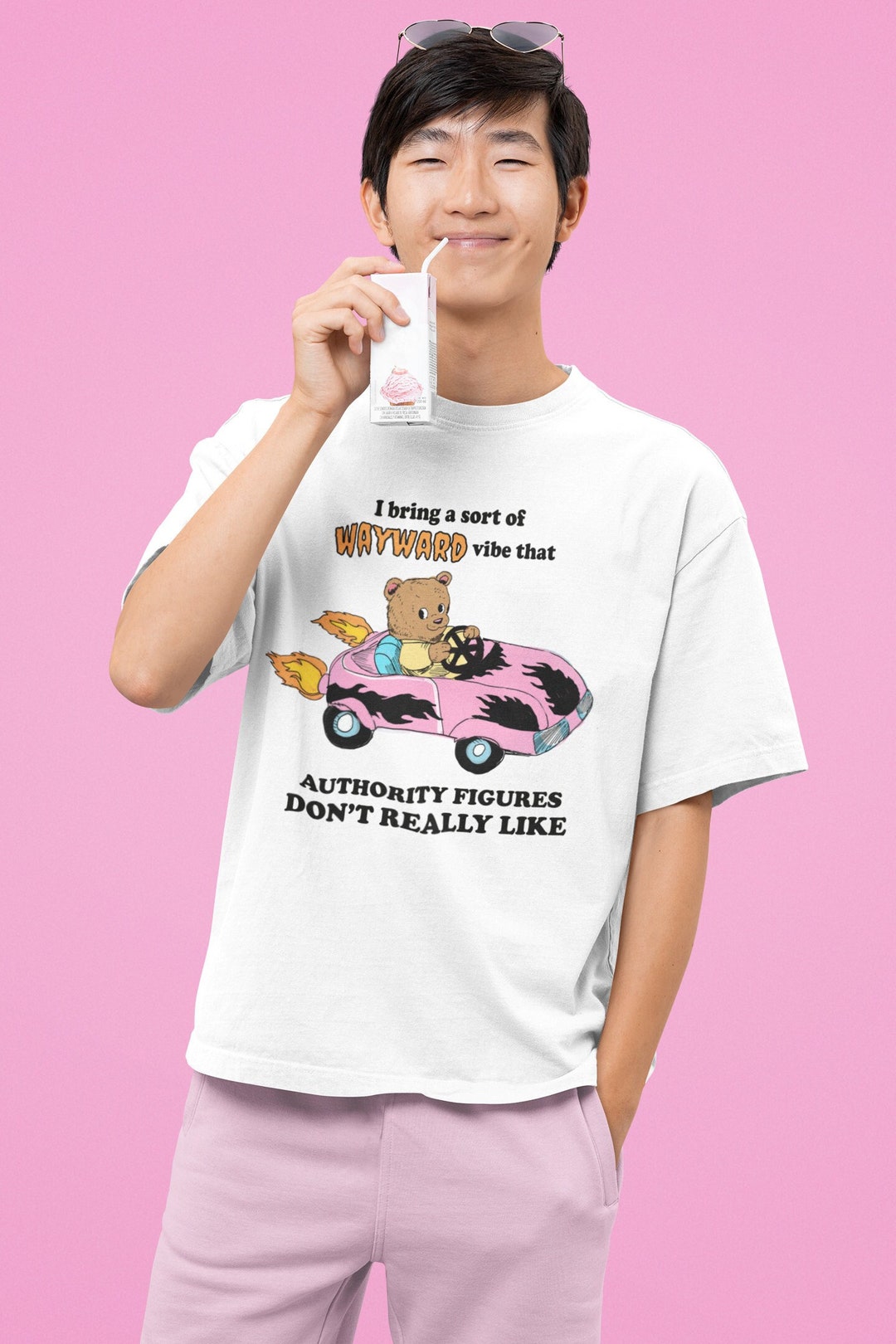 Wayawrd Vibe Meme Tee, Hand Drawn Vintage Animal Meme T Shirt ...