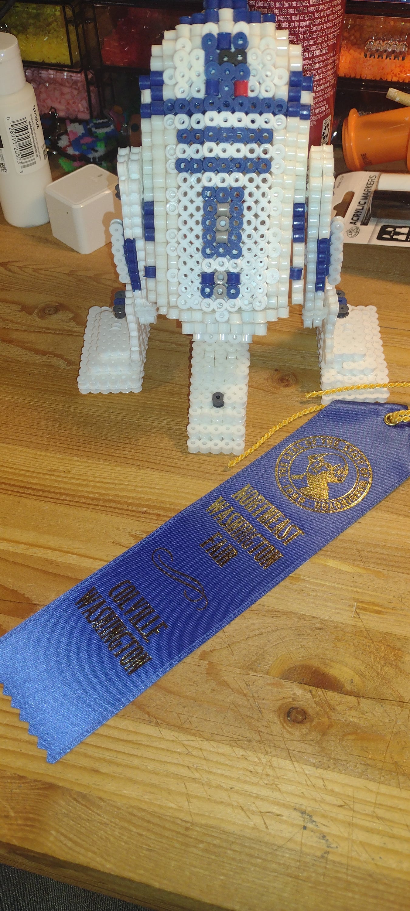 3D R2D2 Perler Bead Figure - Etsy