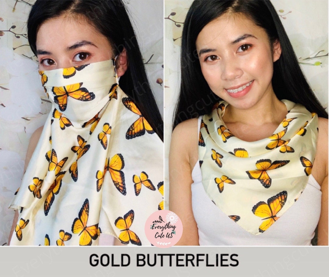 Large Satin Scarf Face Mask 2-in-1 Shiny Satin Scarf Face - Etsy