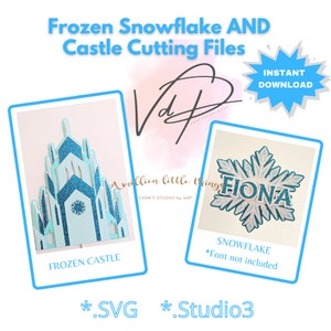 Frozen Bundle: Castle and Snowflake SVG Cutting Files for Cricut Cameo ...
