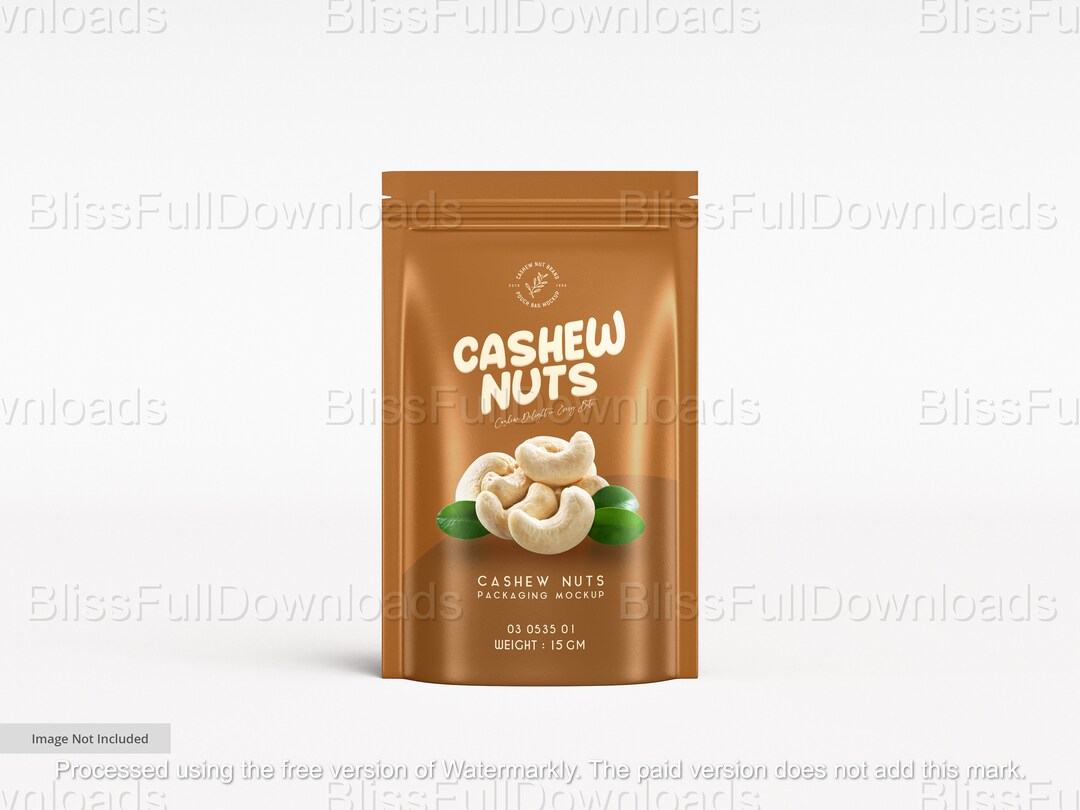 Premium Peanut Pouch Mockup PSD | Custom Branding Logos Mockups | Nut ...
