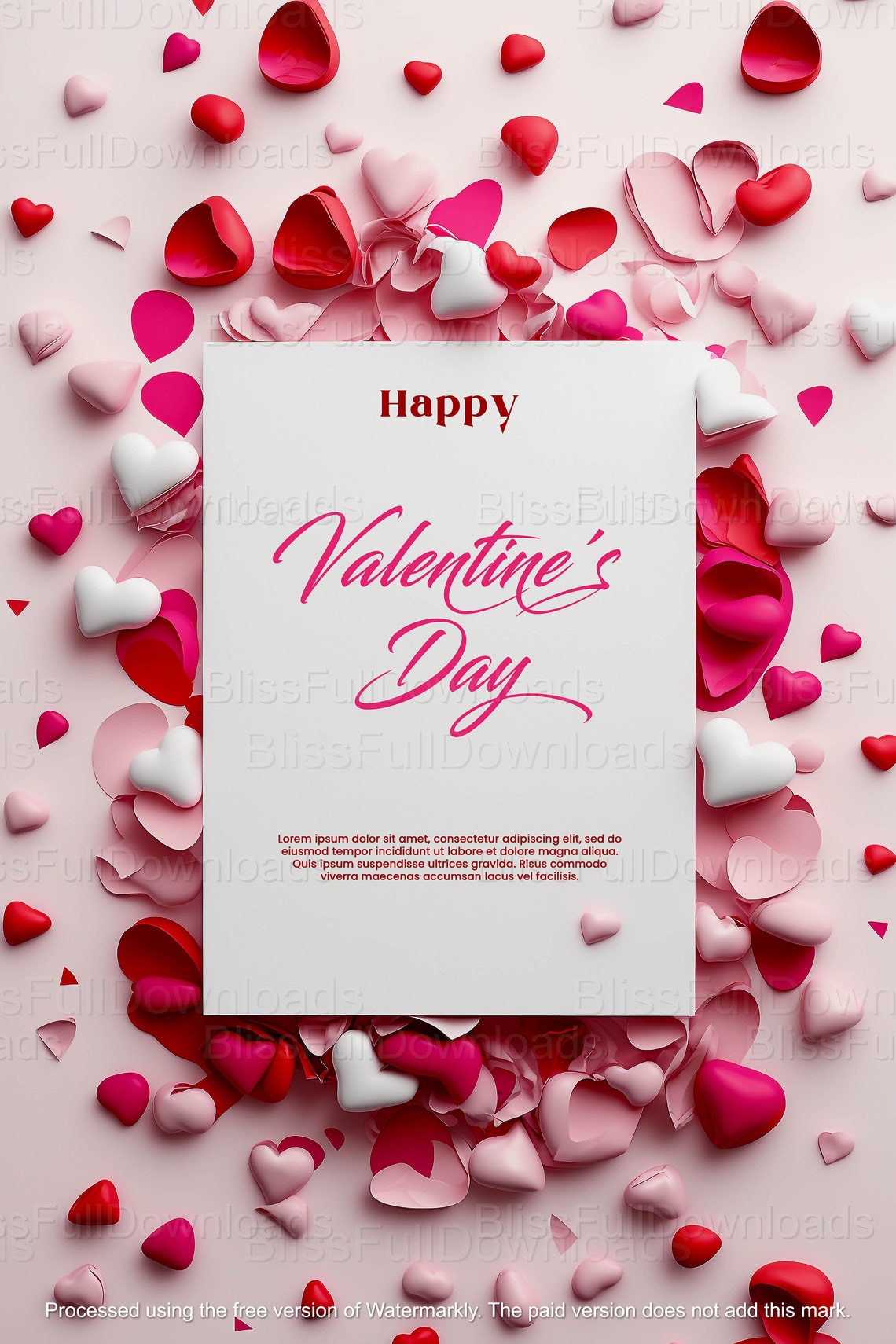 DIY Valentine's Greeting Card Mockup Add Your Special Touch Romantic ...