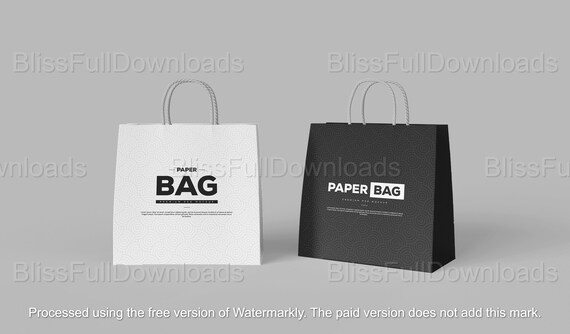 White Paper Bag Template