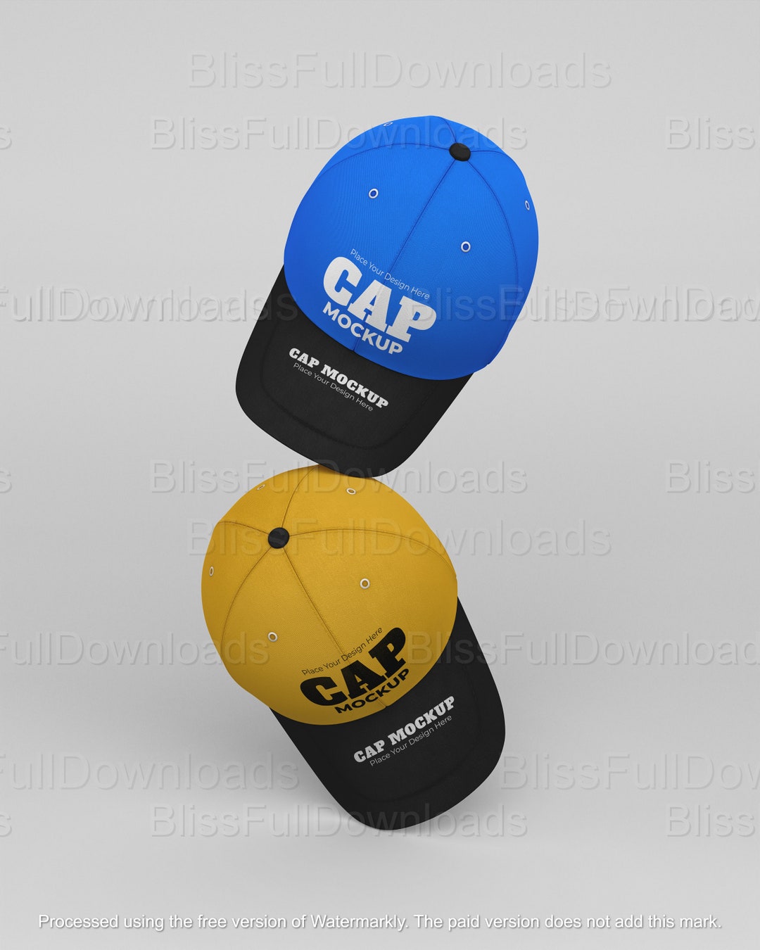 Customizable Baseball Two Cap Design Mockup - DIY Hat Personalization ...