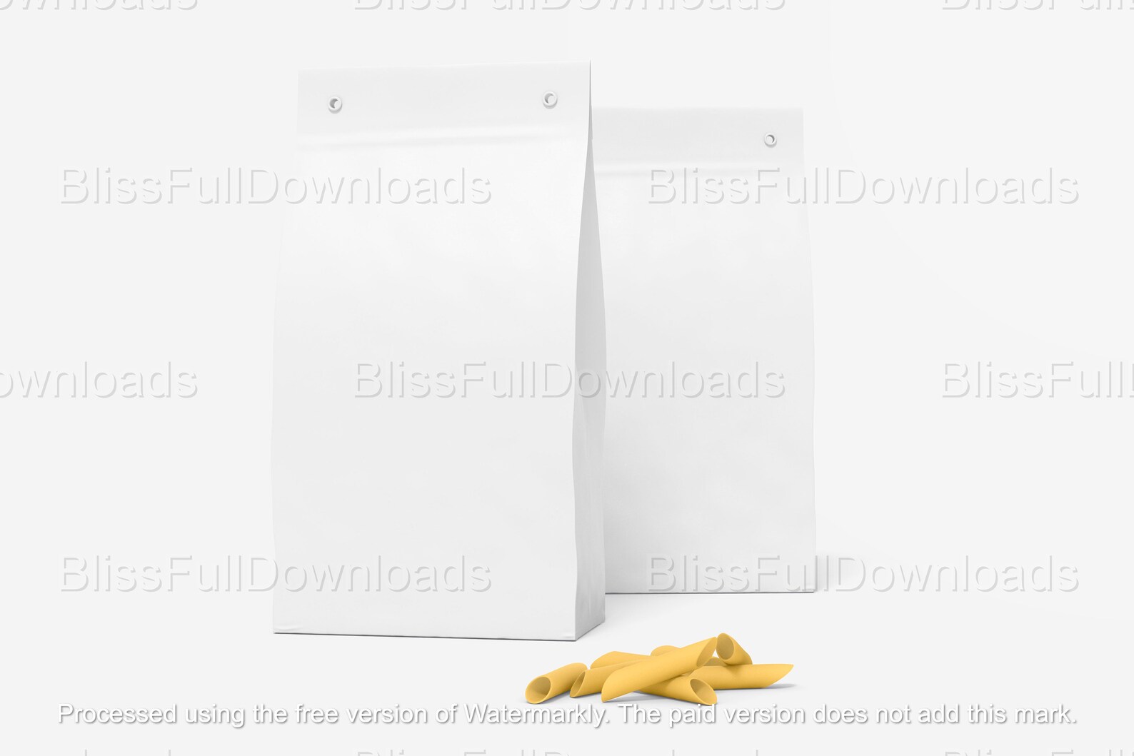 Stand up Pasta Packet Mock Up, Paper Pasta Pouch Mockup, Editable Pasta ...