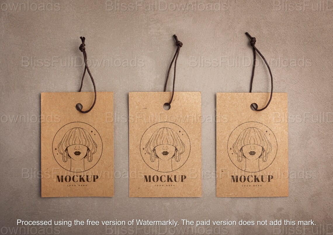 Garments Hang Tag Label Mockup PSD for Stunning Branding Design Kraft ...