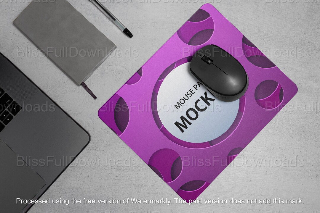 Top View Mouse Pad Mockup for Branding and Logos Custom Keyboard Pad ...