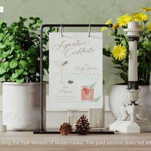 Modern Table Sign Stand Mockup PSD File for Cafe, Restaurant, Wedding ...