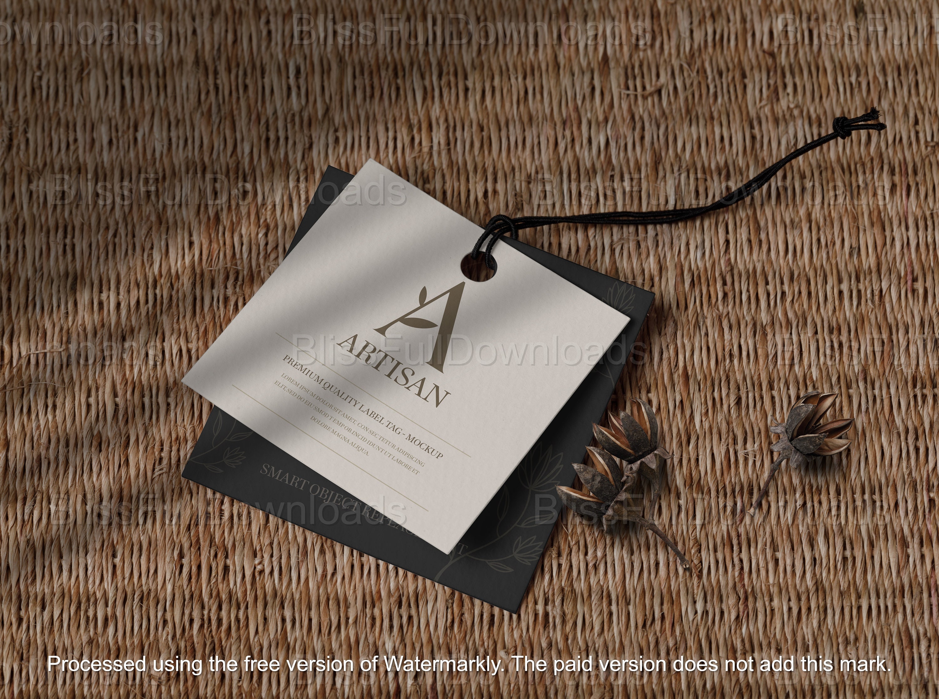 Hang Tags Label Mockup for Branding and Logo Design, Premium Clothing ...