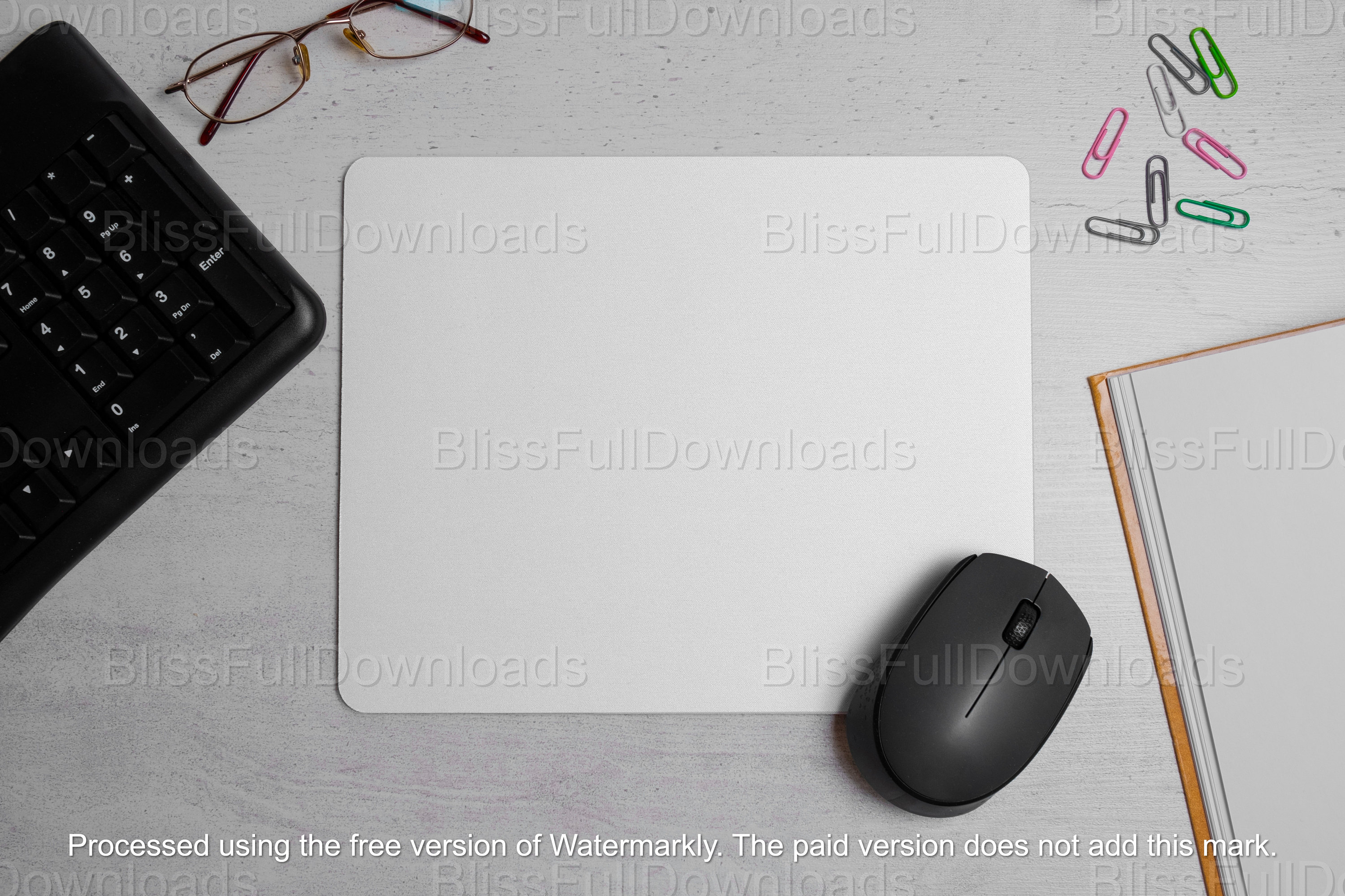 Top View Mouse Pad Mockup for Branding and Logos - Custom Keyboard Pad ...