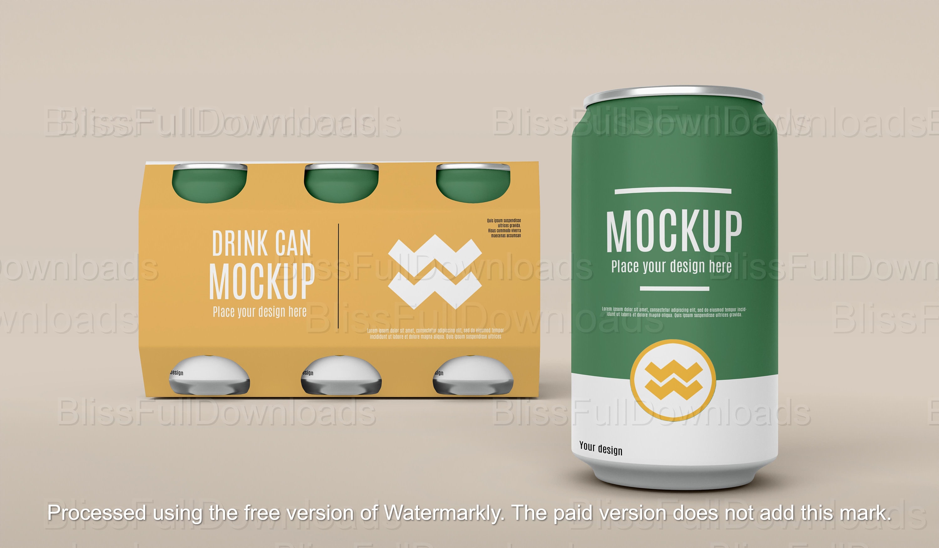 Versatile Can Packaging Design Mockup Editable Template for Creativity ...