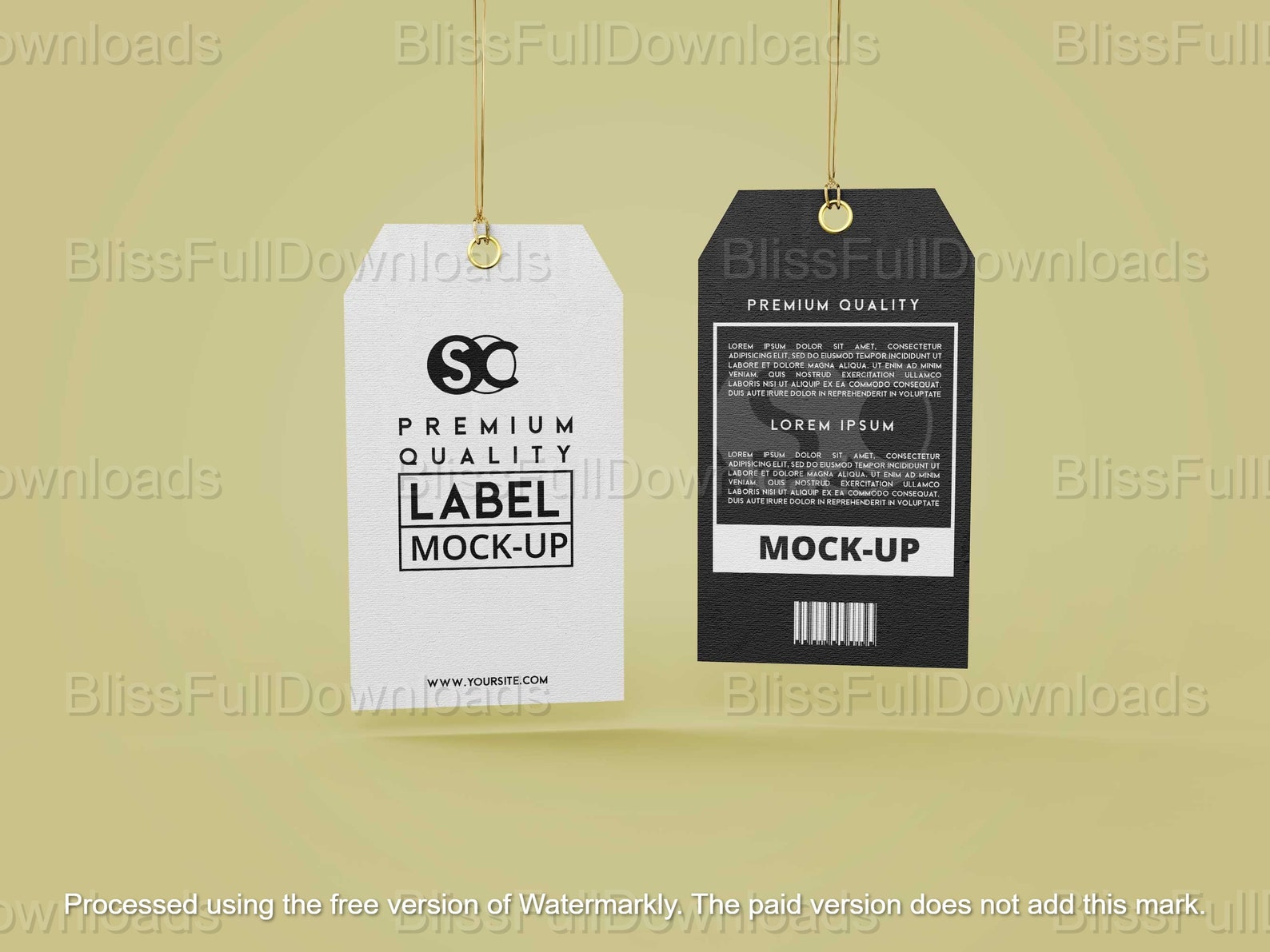 Top-view Paper Label Mockup Set Professional Label Templates for ...
