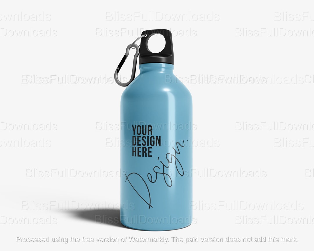 Custom Aluminum Water Bottle Logo Mockup Personalized - Etsy