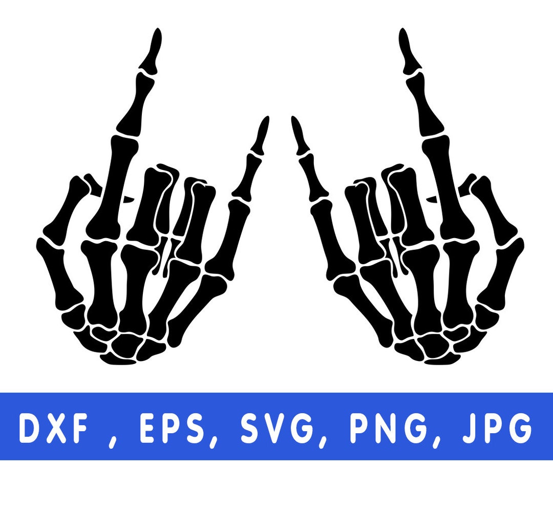 Skeleton Chill Hand Sign Instant Downloads in Black & White - Etsy