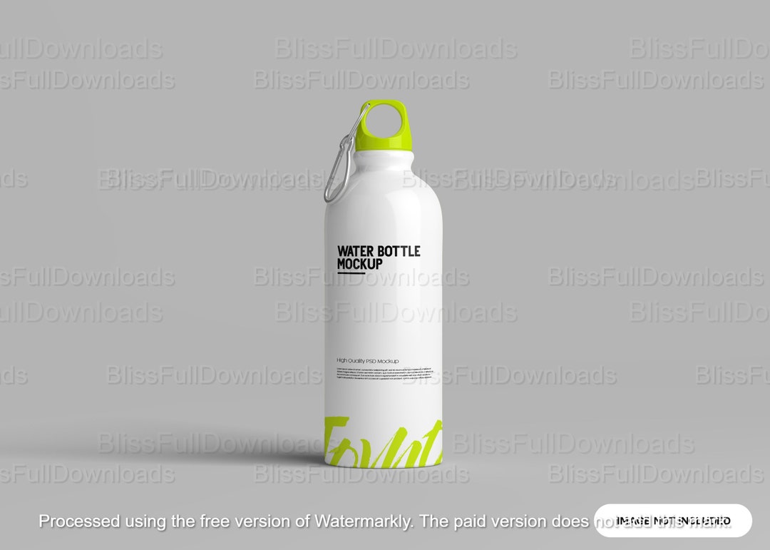 Professional Water Bottle Logo Mockup - Custom Branding Design for ...