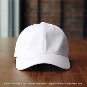 White Baseball Cap Logo Mockup - DIY Hat Design Template - Editable Cap ...