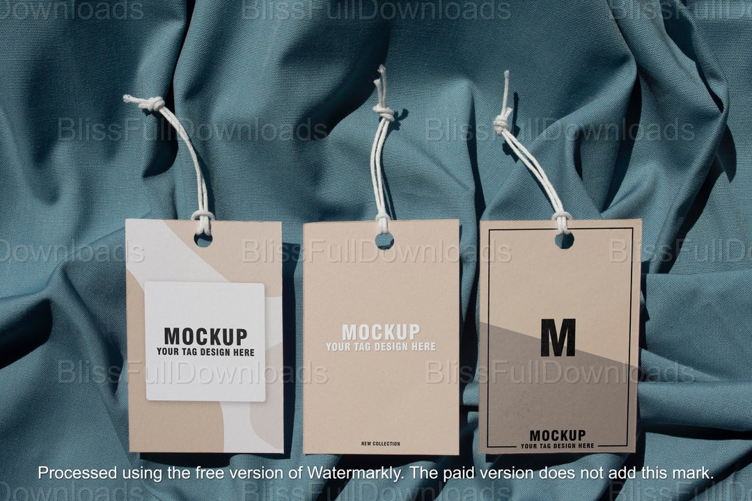 Custom Clothing Tags Mockup for Branding and Logos | Premium Template ...
