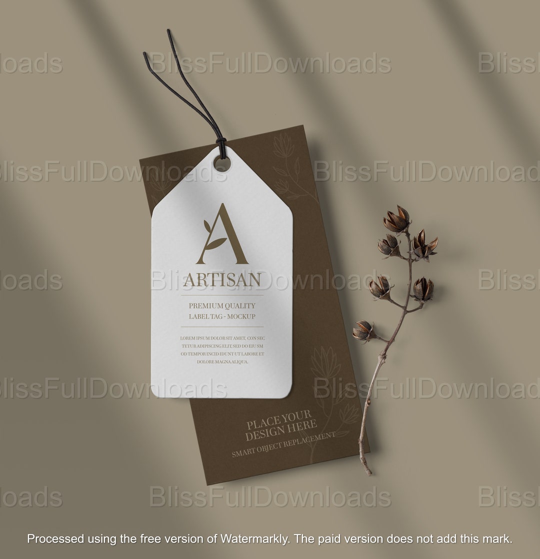 Clothing Tags Mockup PSD | Premium Design for Custom Apparel Tags ...
