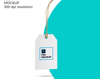 Editable Hang Tag Mockup, Customizable Price Tag, Washing Instructions ...
