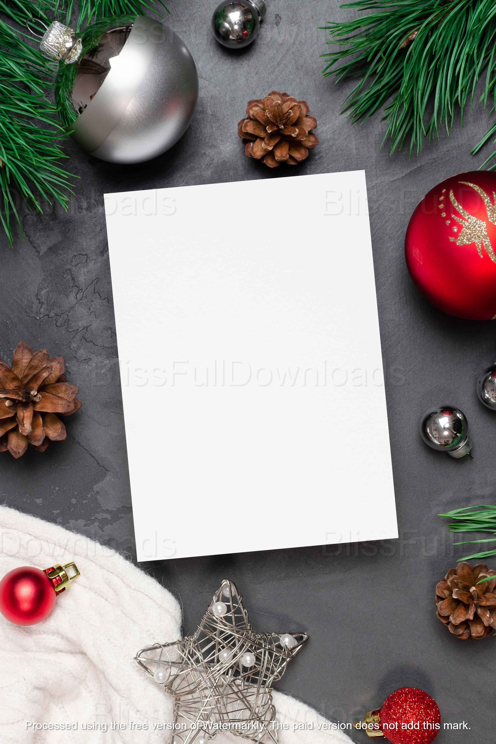 Christmas Greeting Card Mockup, Winter Holidays Greeting Card Mock Up ...