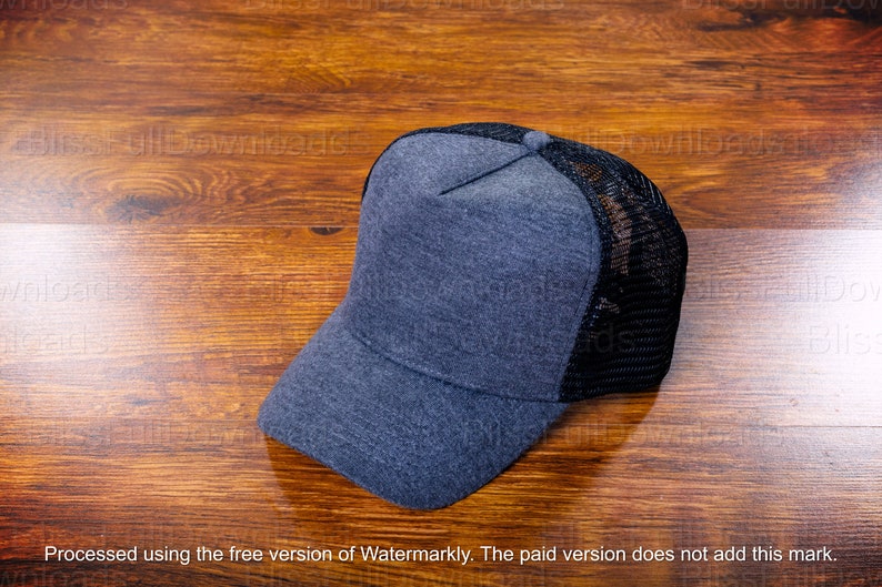 Grey and Black Sports Cap Mockup Hat Template for Custom Designs DIY ...