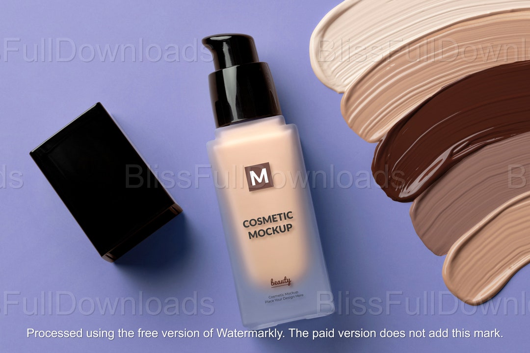 Glass Transparent Foundation Container Mockup | Custom Branding and ...