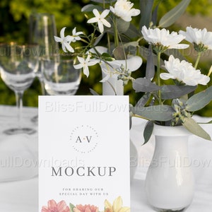 Minimalistic Table Sign Stand Mockup PSD File for Cafe, Restaurant ...