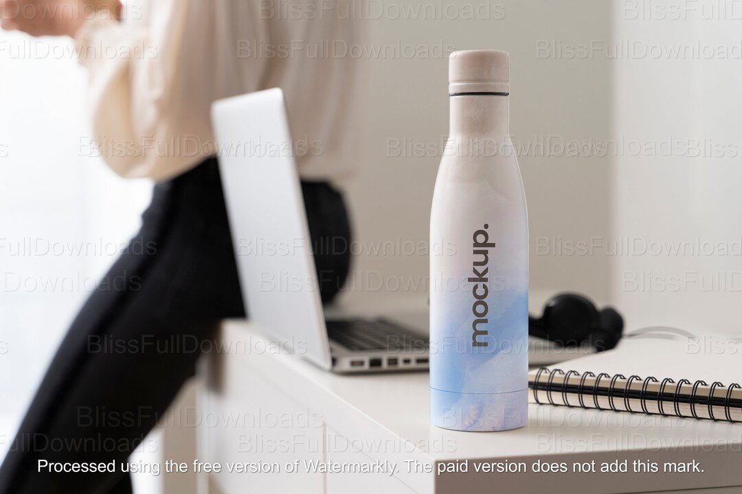 DIY Water Bottle Label Design Template Editable Full Bottle Mockup ...