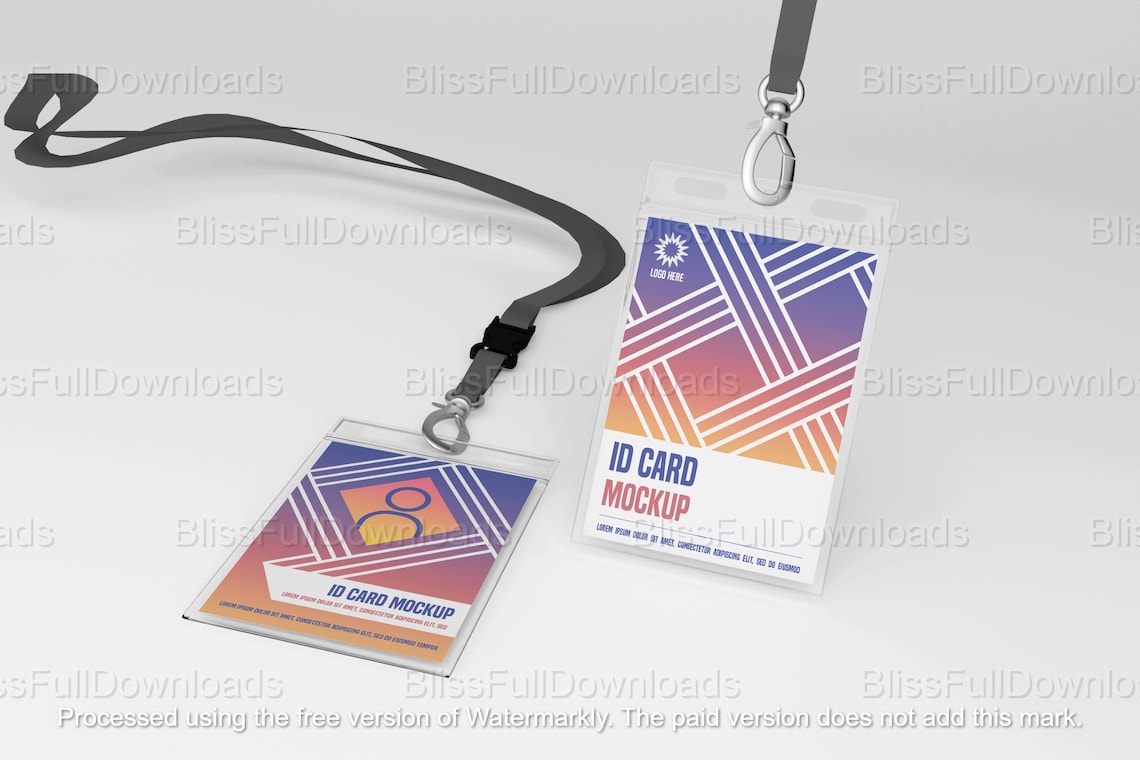 ID Card Template, Professional Badge, Corporate ID Design, Custom Pass ...