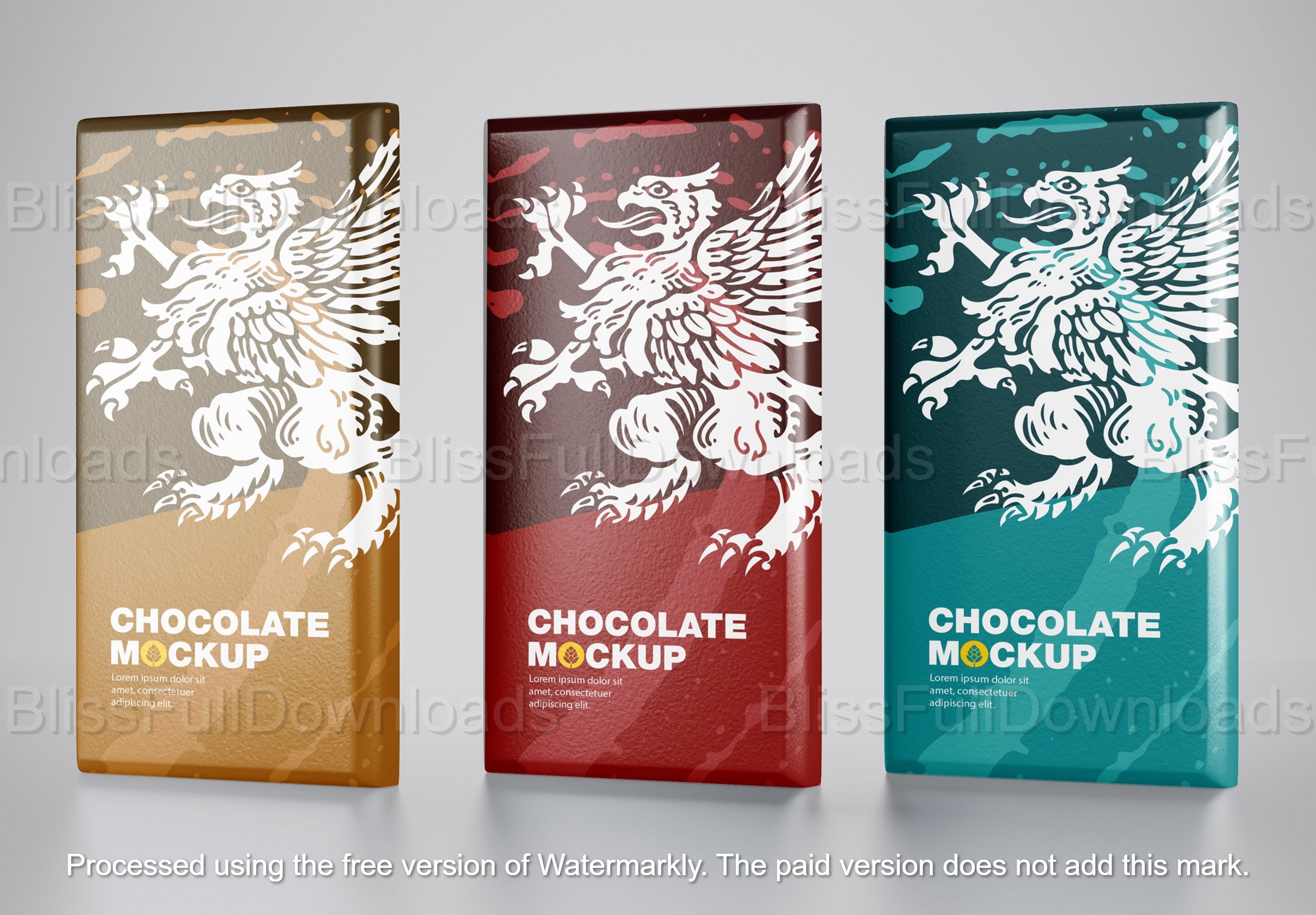 3 Chocolate Bar Packaging Mock-up, DIY Candy Label Mockup, Chocolate ...