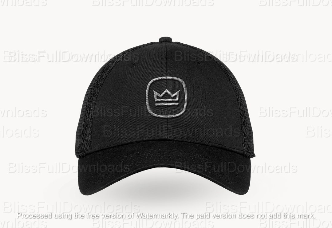 Front-view Black Sports Cap Logo Mockup - High-quality Hat Mock-up ...