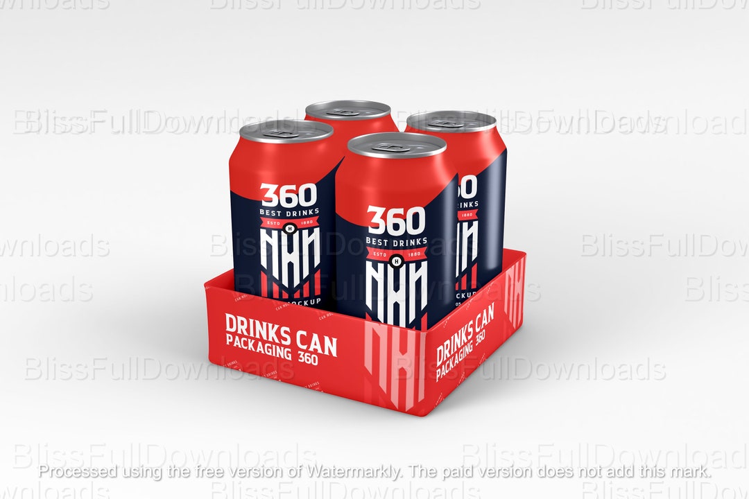 Glossy Metal Energy Drink Can Branding Mockup Bundle - Realistic ...