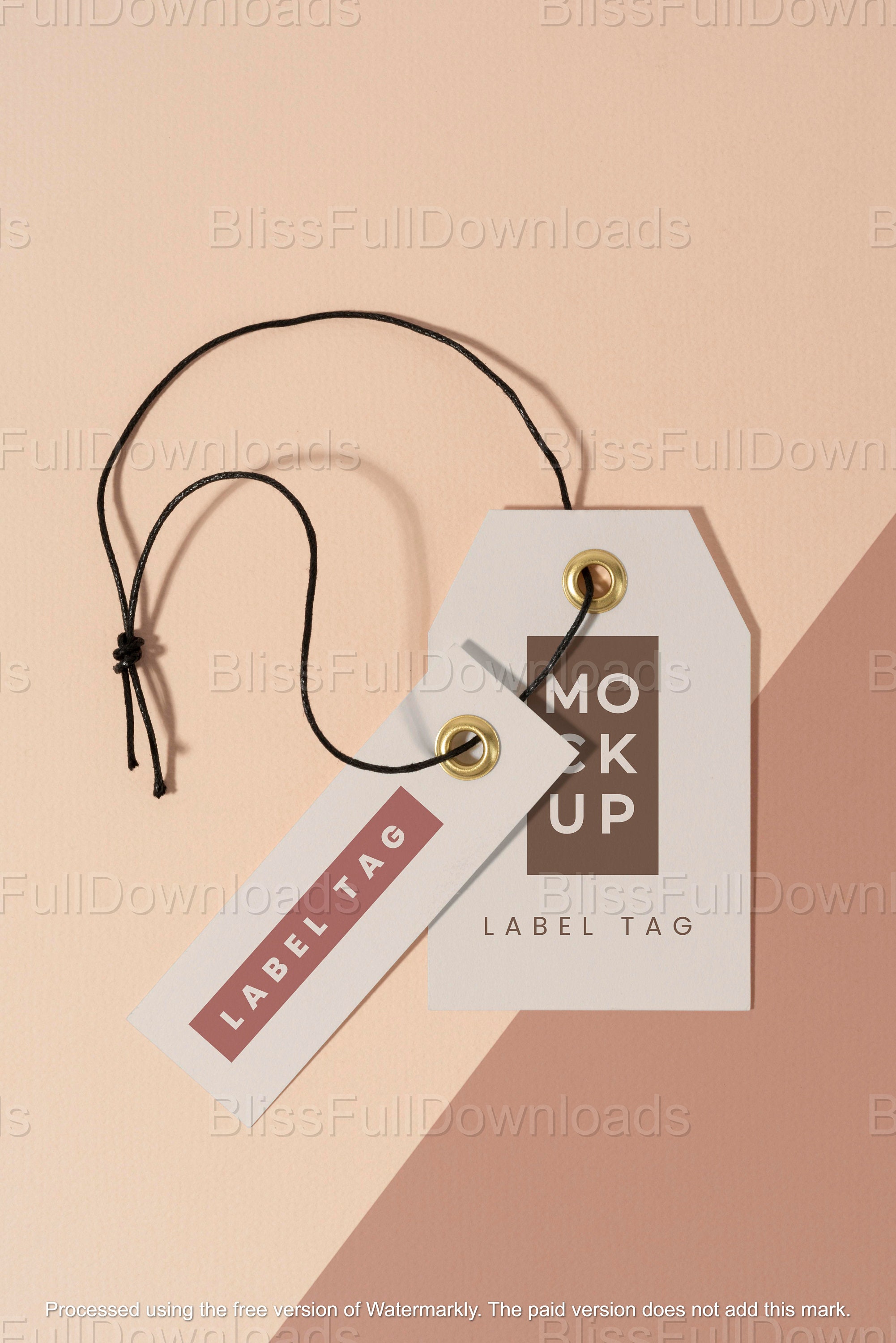 Luxury Hang Tags Label Mockup for Branding and Logo Design, Clothing ...