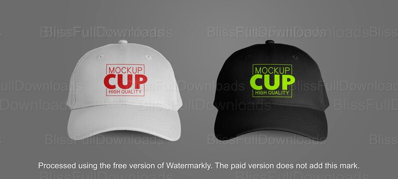 Black and White Front View Cap Mockup for DIY Projects and Custom ...
