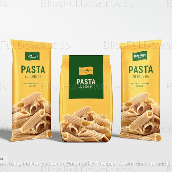 Pasta Packet Mockup - Etsy