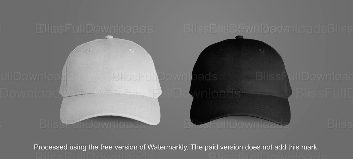 Black and White Front View Cap Mockup for DIY Projects and - Etsy