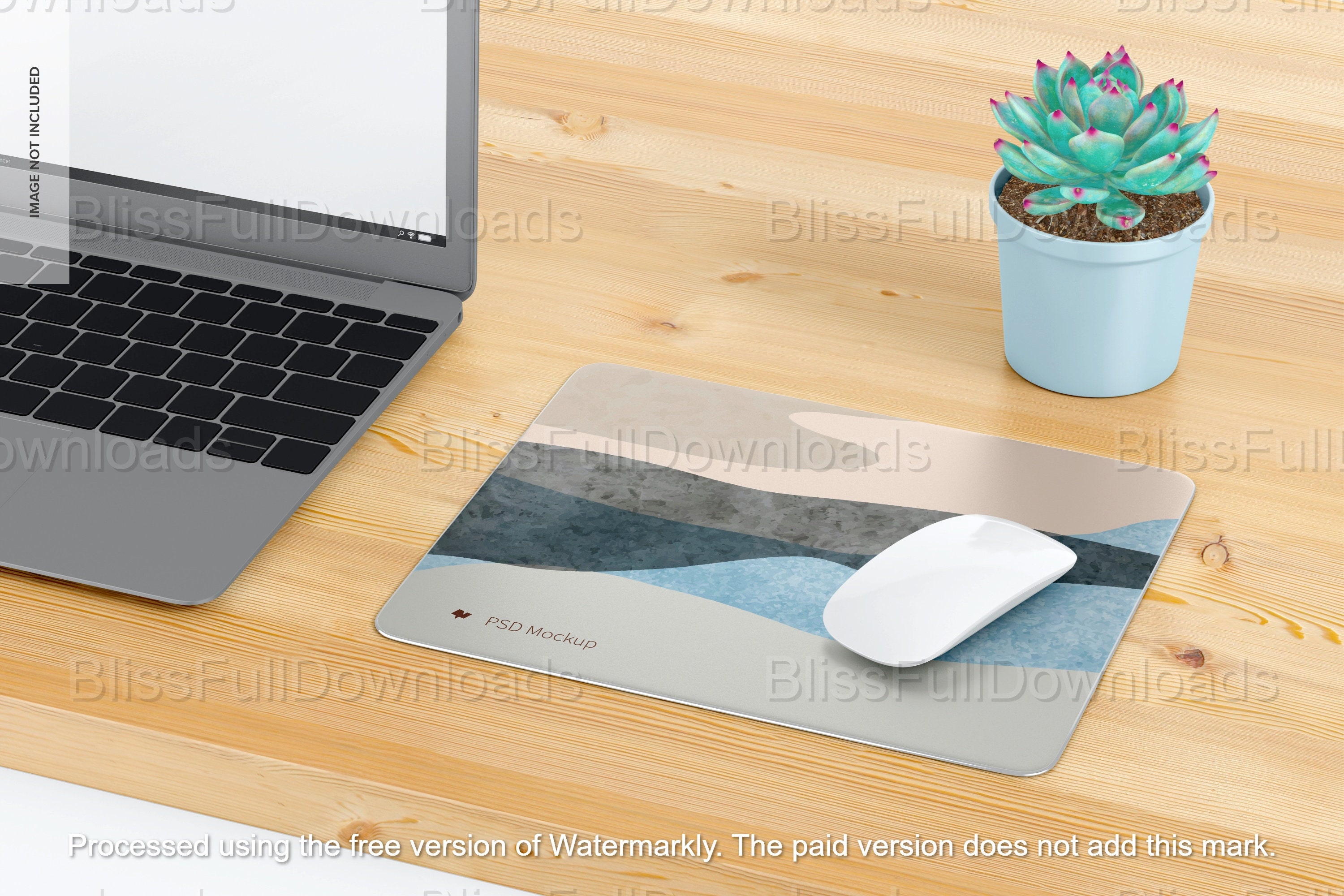 Rectangular Aluminum Mouse Pad Mockup Personalized Desk Accessory ...