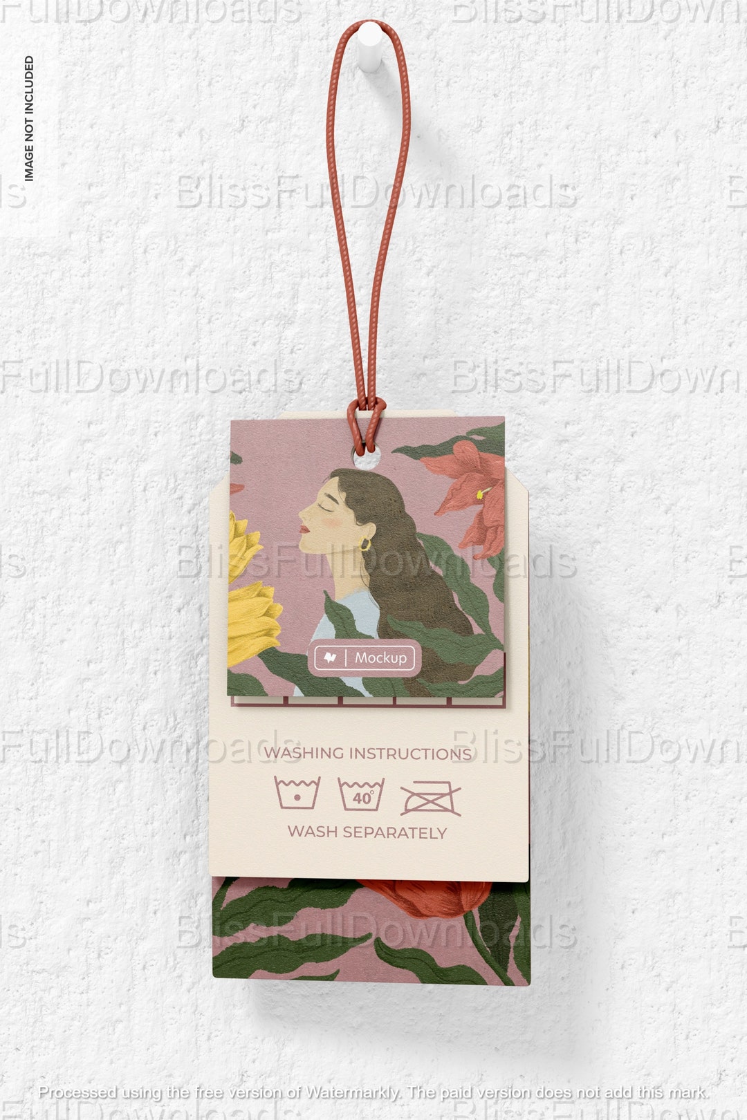 Triple Hanging Tags Label Mockup for Branding and Logos, Premium ...