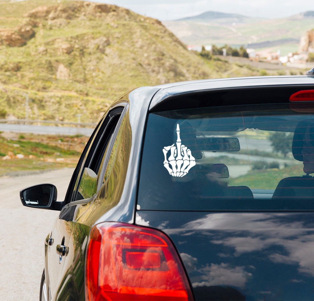 Skeleton Middle Finger, Instant Downloads in Black & White SVG, PNG ...