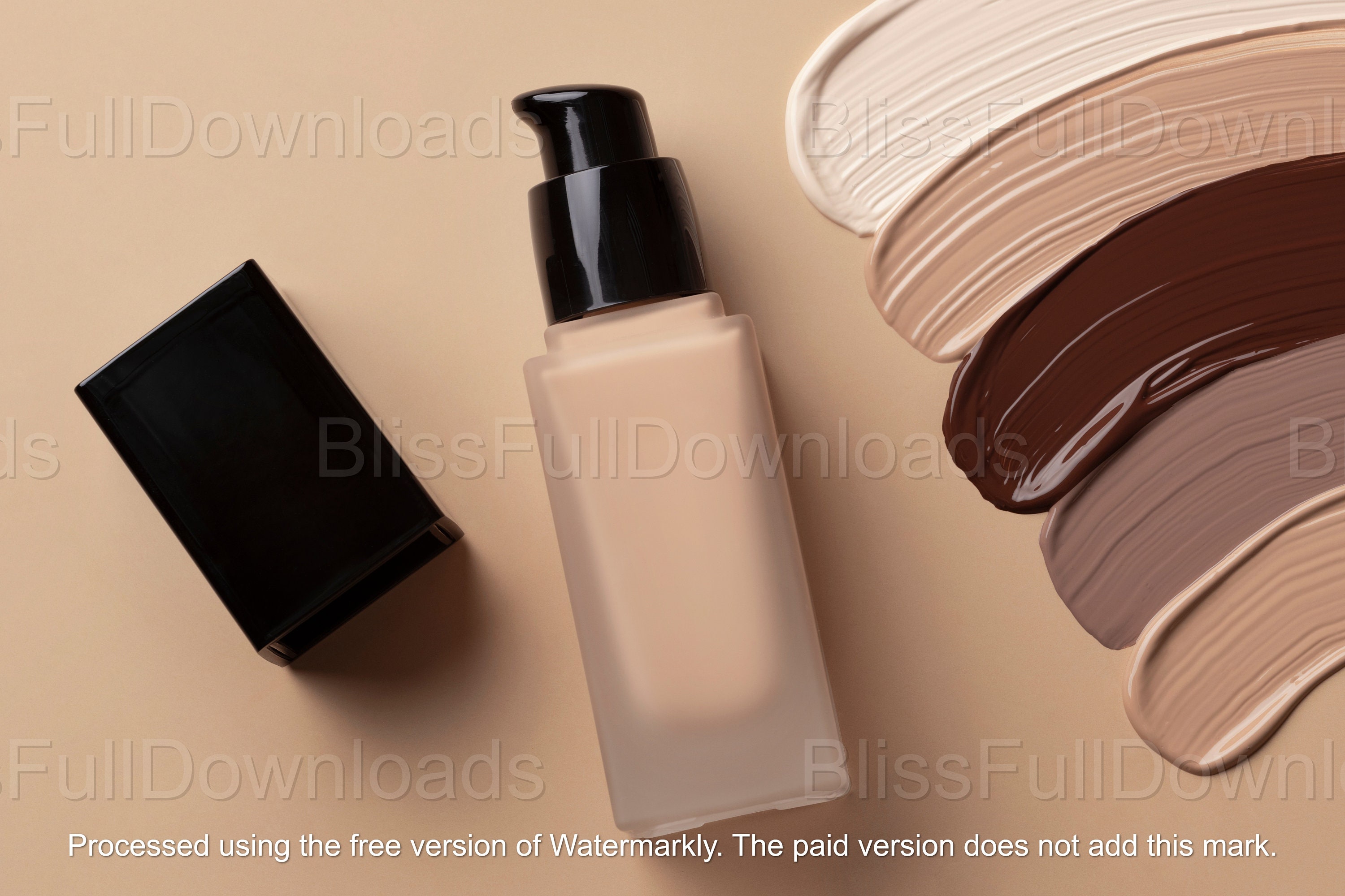 Glass Transparent Foundation Container Mockup Custom Branding and Logo ...