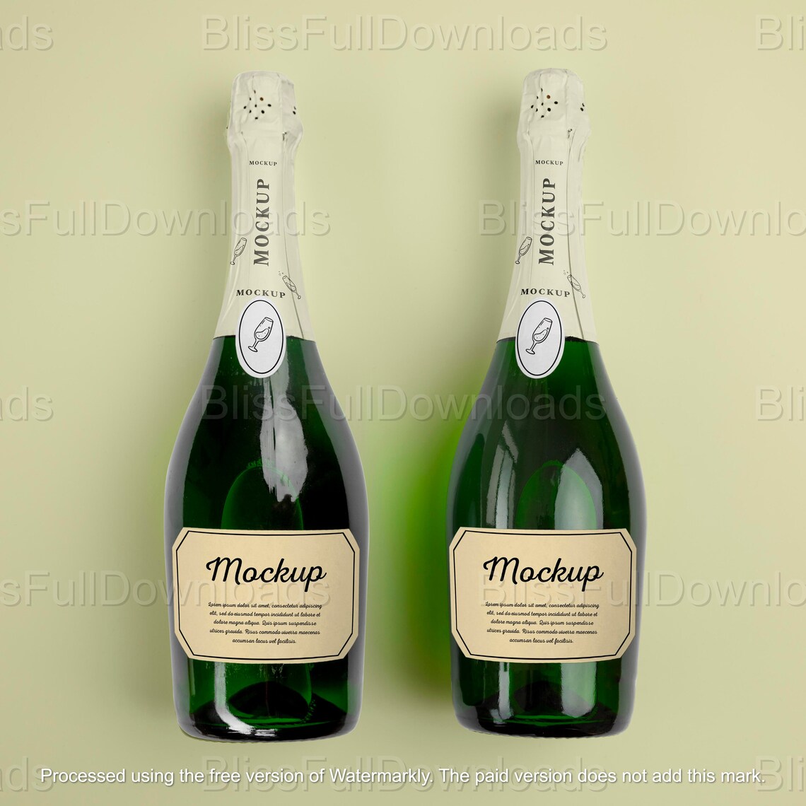 Champagne Bottle Label Mockup Branding & Logo Design - Etsy