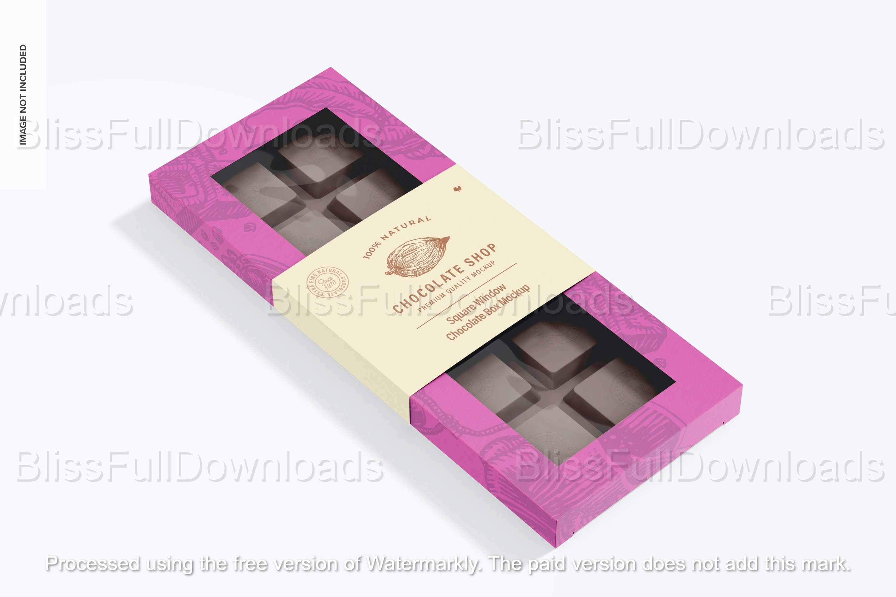 Chocolate Box Mockup, Label Mockup, Chocolate Packaging, Logo Branding ...