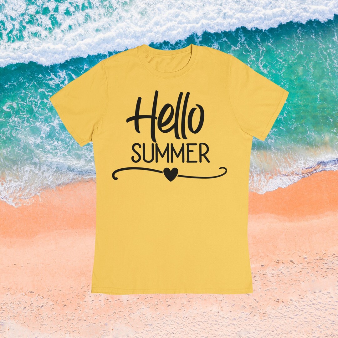 Hello Summer Shirt Summer Shirt Summer Hello Shirt Summer Heart Shirt I ...