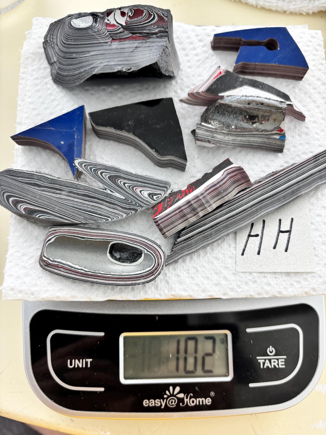 Rough , Raw Fordite From Detroit , Michigan 3.60ounces. 102 Gms. Slices ...