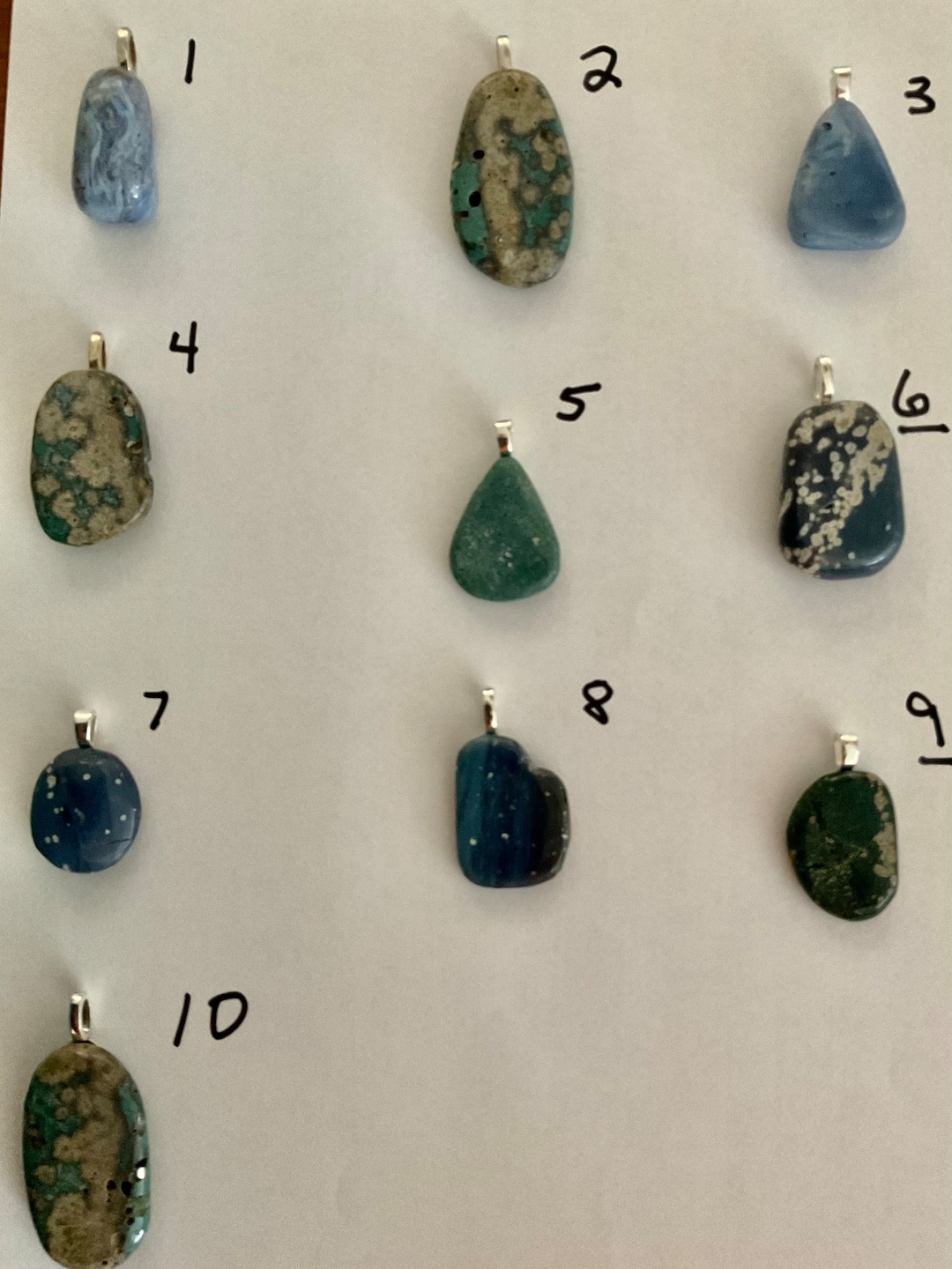 Leland Blue Stone Pendant Necklace and Gift Box - Etsy