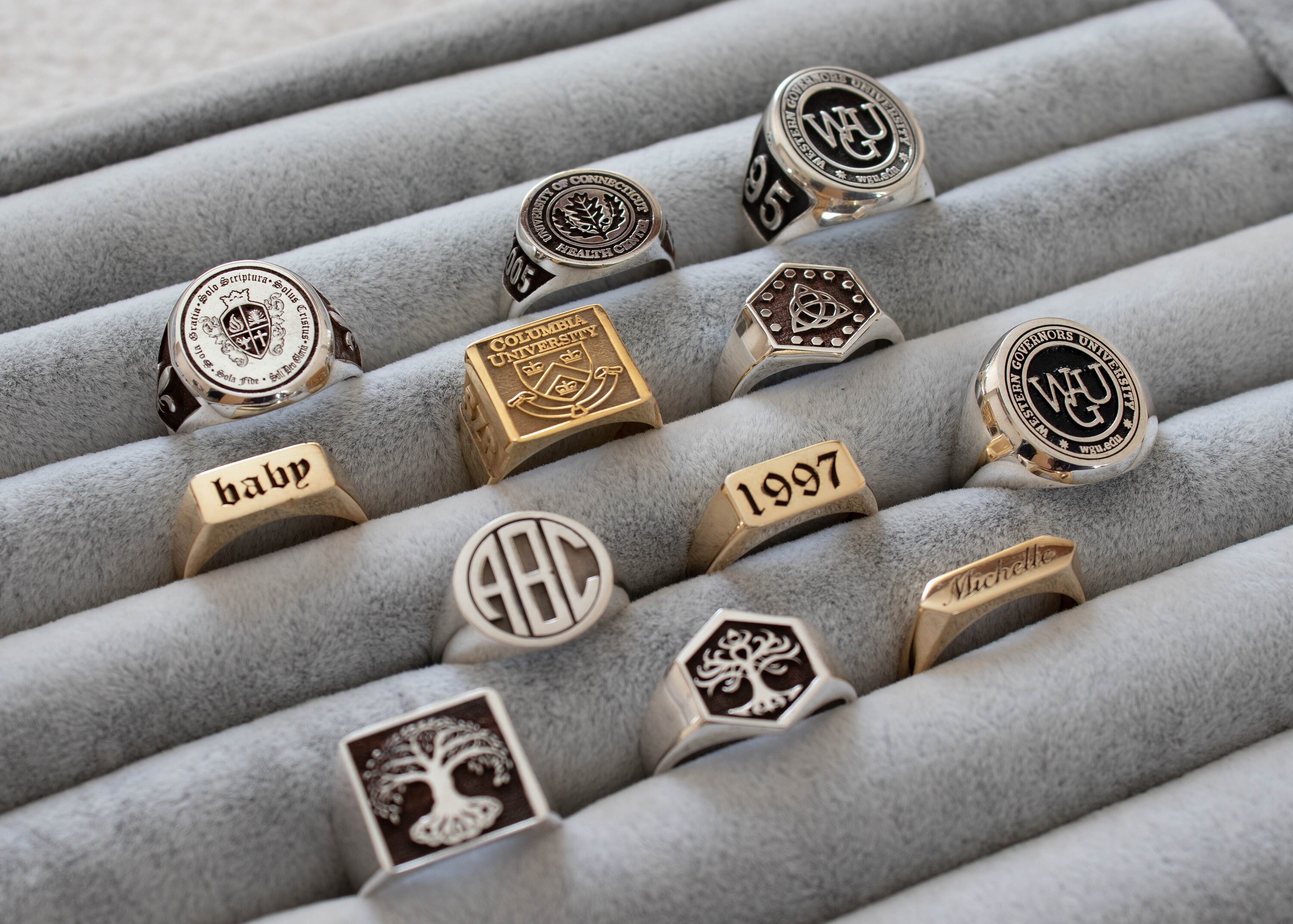 Personalized Birth Flower Ring Custom Ring Birth Flower Ring - Etsy