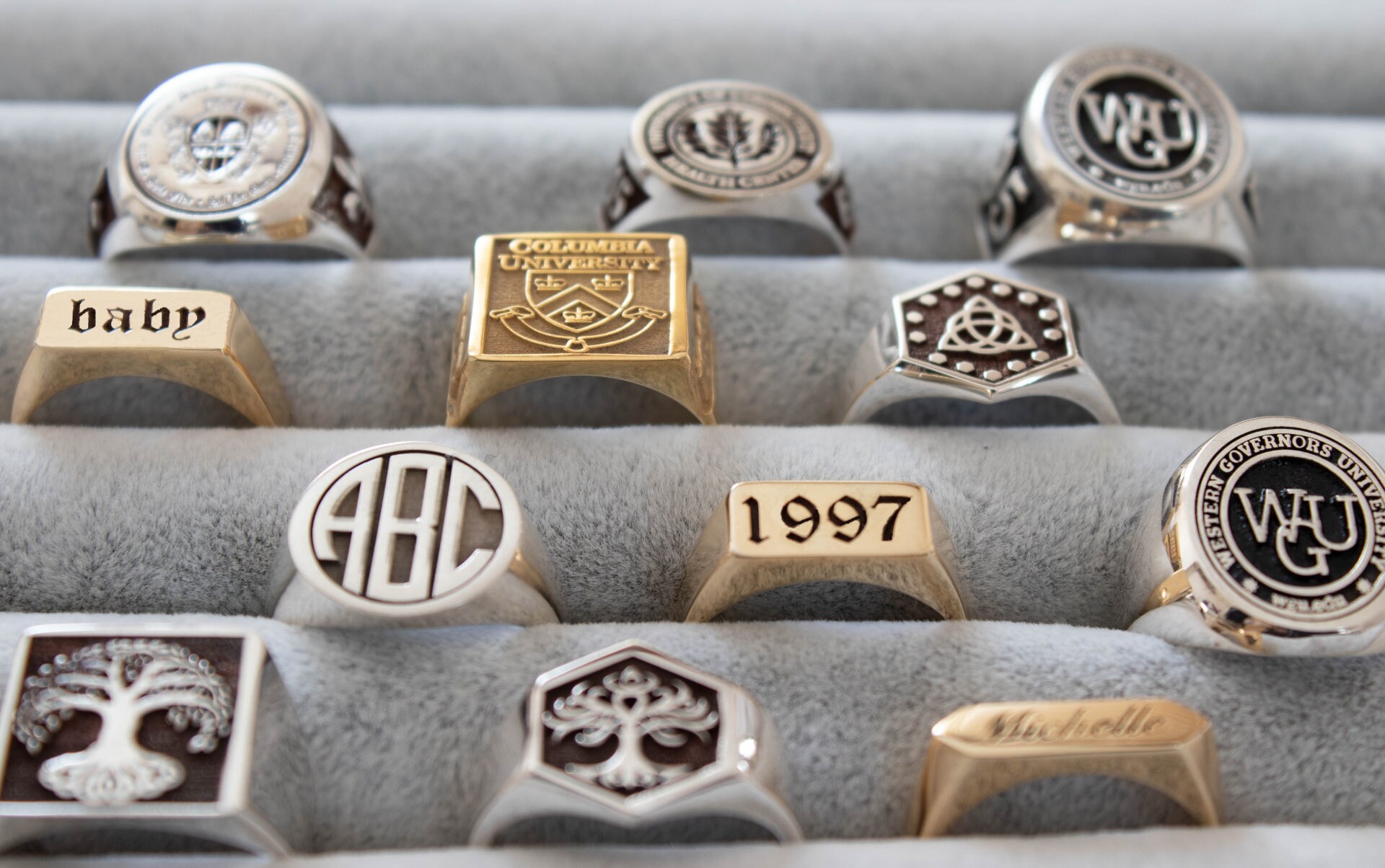 Old English Silver Ring Personalized Jewelry Initials Ring - Etsy