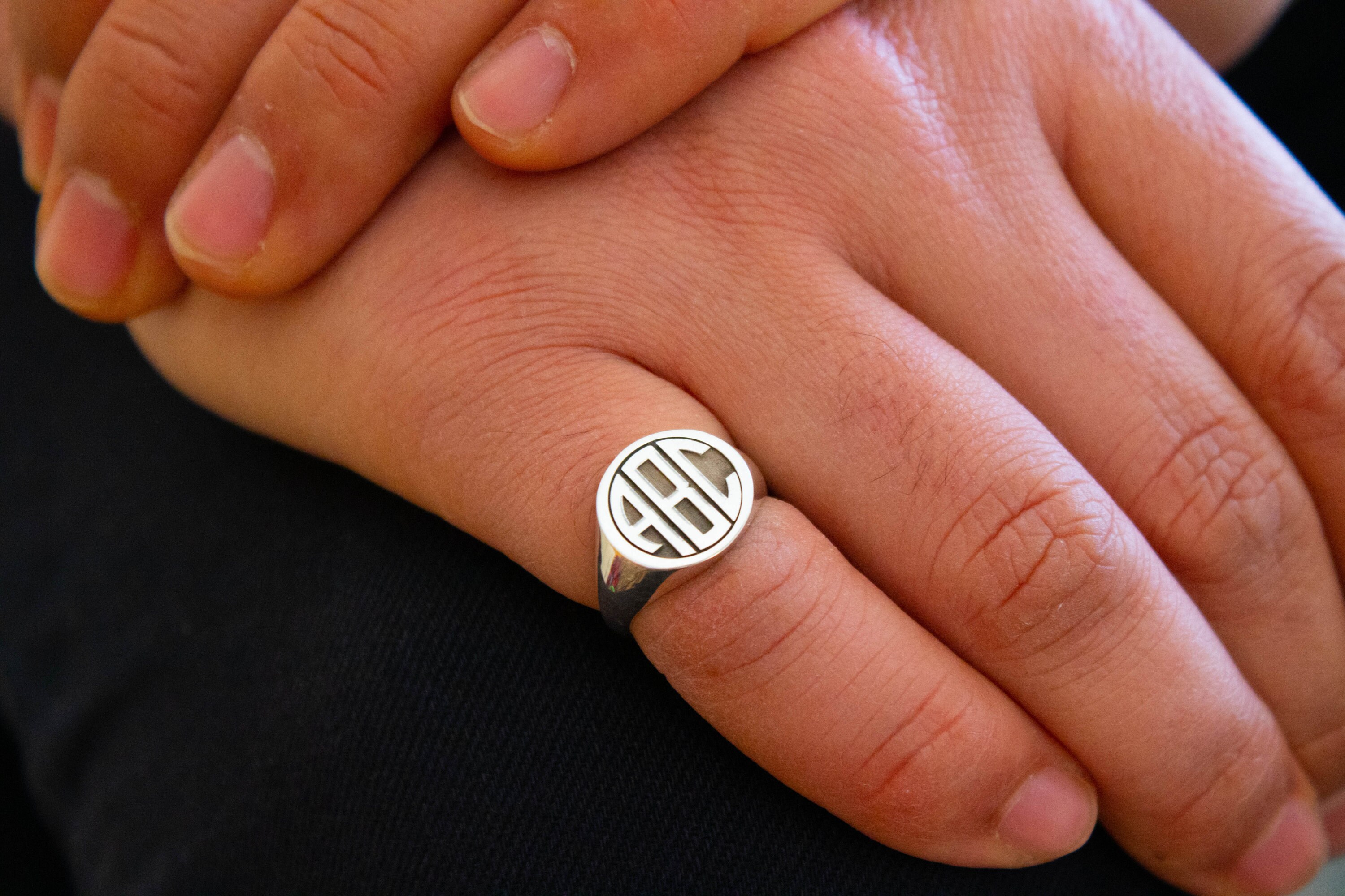 Custom Signet Ring University Logo Ring Silver Graduation - Etsy